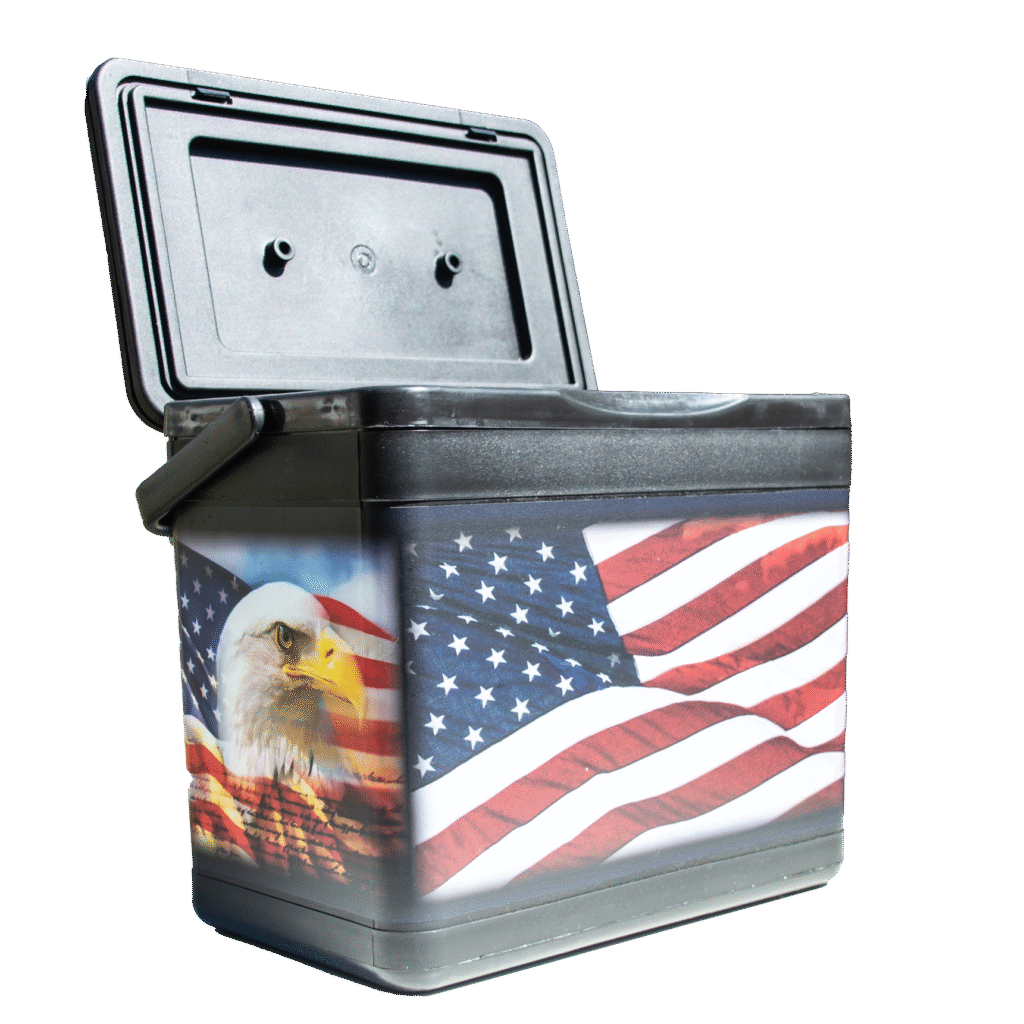 American Flag Golf Cart Cooler - Iceberg Cooler Concepts